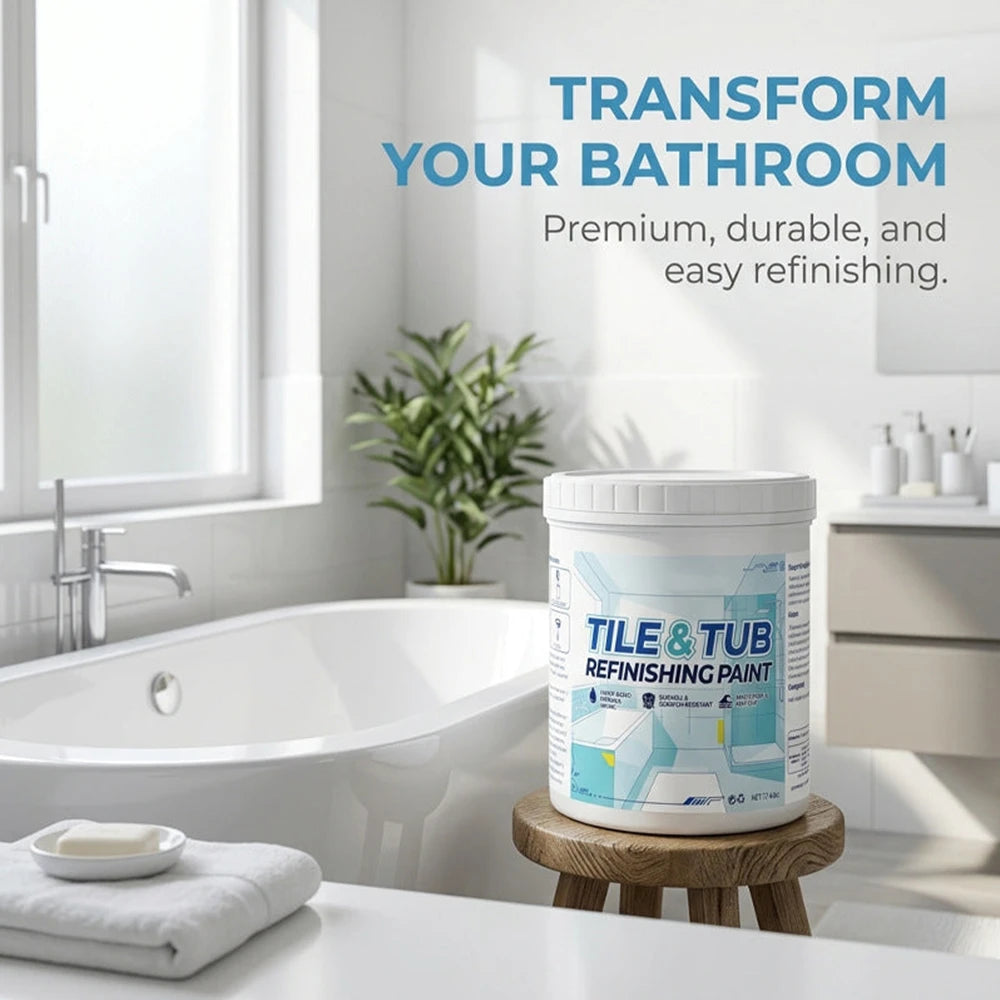 🥳Hot Sale Tile Tub Refinishing Paint Kit Covers Stains Cracks Easy DIY ...