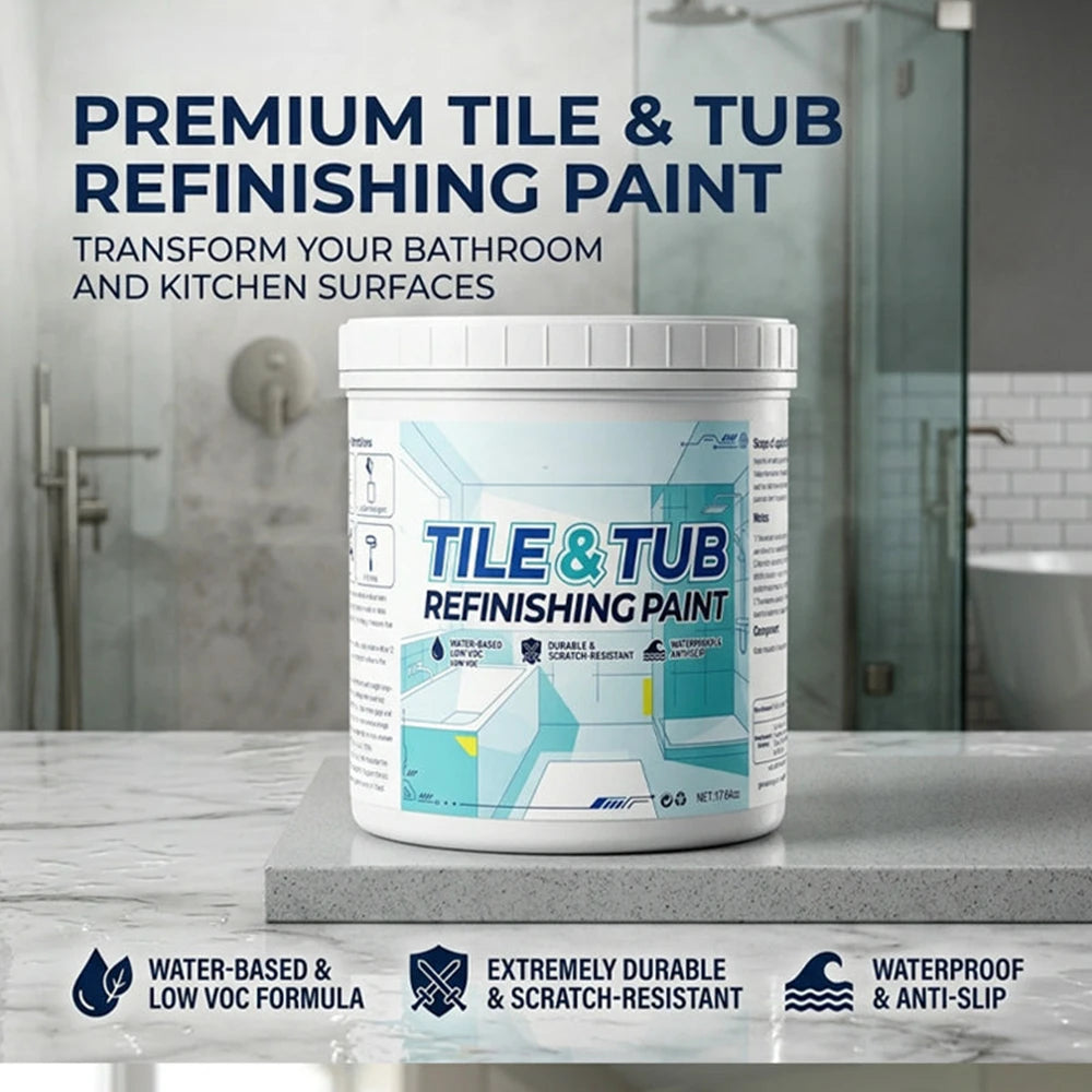 🥳Hot Sale Tile Tub Refinishing Paint Kit Covers Stains Cracks Easy DIY ...