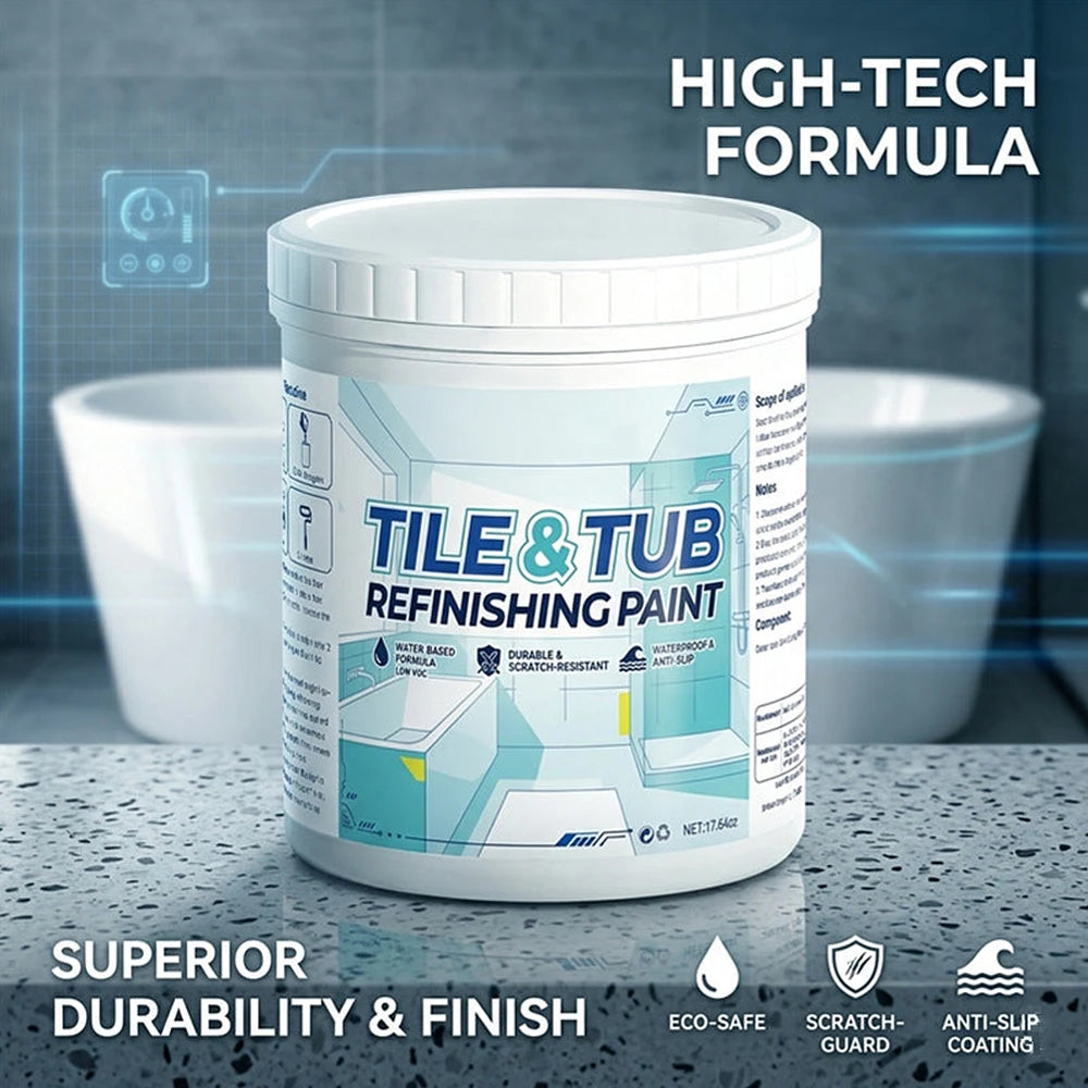 🥳Hot Sale Tile Tub Refinishing Paint Kit Covers Stains Cracks Easy DIY ...